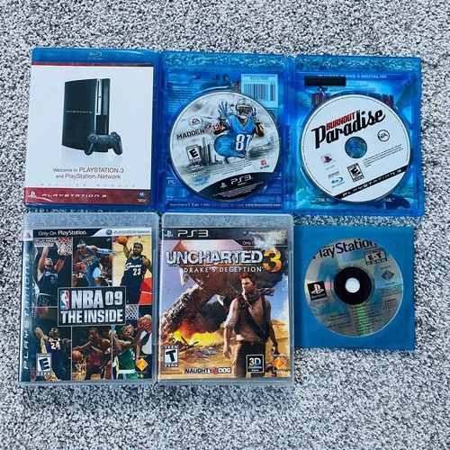 Lot of 6 PlayStation PS3 Video Games Burnout Paradise NBA 09 Madden ...