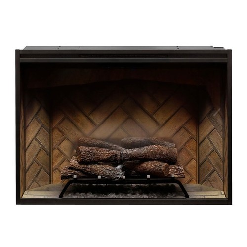 Dimplex Revillusion 42" Built-In Firebox, Herringbone Brick w/ Glass ...