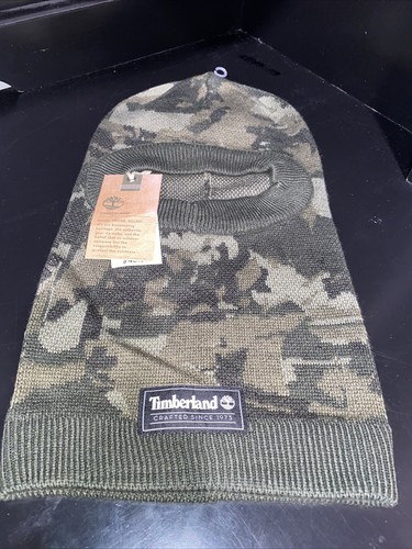Timberland Men's Balaclava designer Camo polyester knit beanie face ...