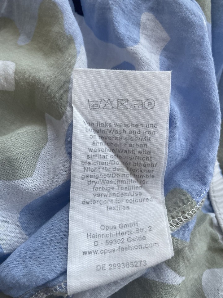 Opus Damen Bluse, Größe 40 Blumen Blau 3/4 Arm | eBay.de