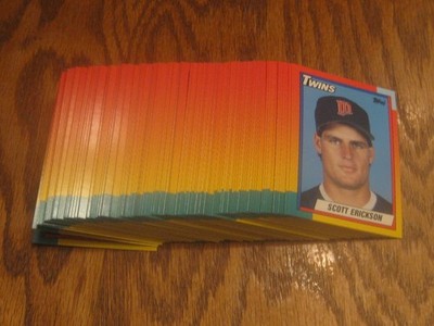 SCOTT ERICKSON 1990 Topps Traded Baseball Rookie Card Lot x 100 TWINS ...