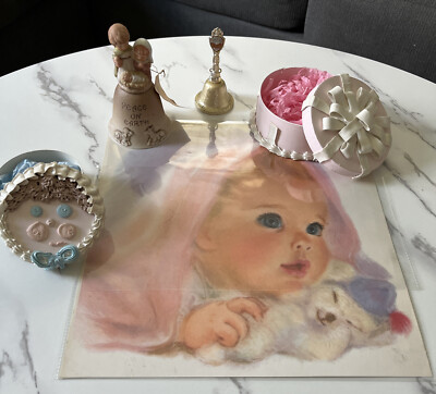 Baby Lot Of 5 Decorative Items Figurines, Trinket Boxes and More ...