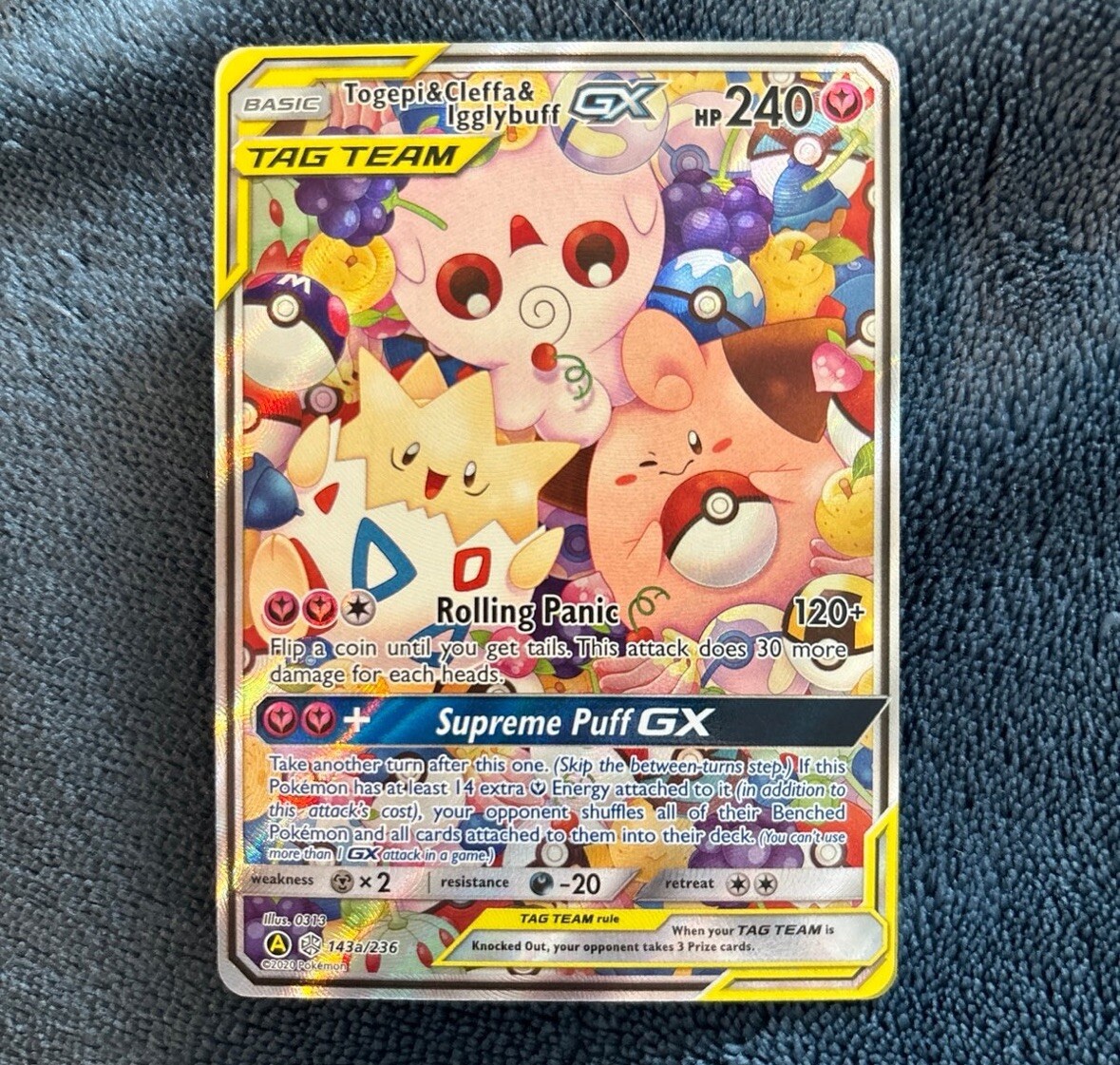 Pokémon TCG Togepi & Cleffa & Igglybuff Tag Team GX Cosmic Eclipse 143a ...