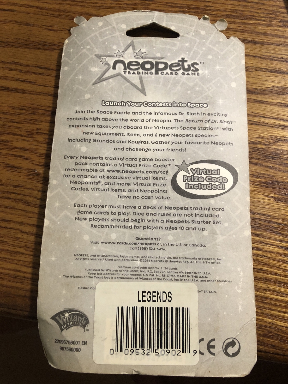 Neopets Return Of Dr Sloth Doctor Trading Card Game TCG Booster Pack ...