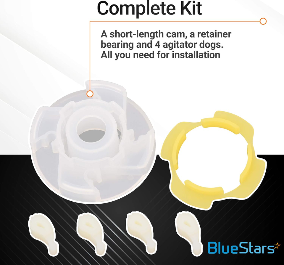 Ultra Durable 285809 Washer Short Cam Agitator Repair Kit - Compatible ...