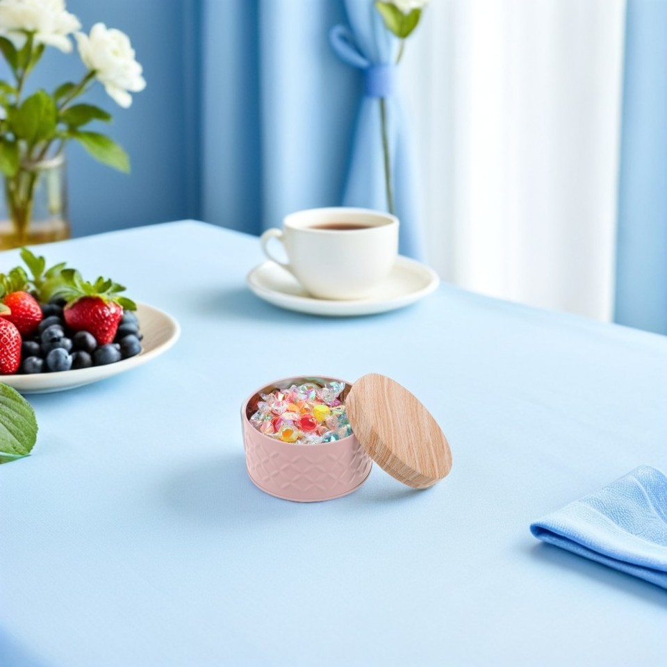 2 Pcs Round Cookie Tins: Small Tinplate Storage Box - Metal Tin ...