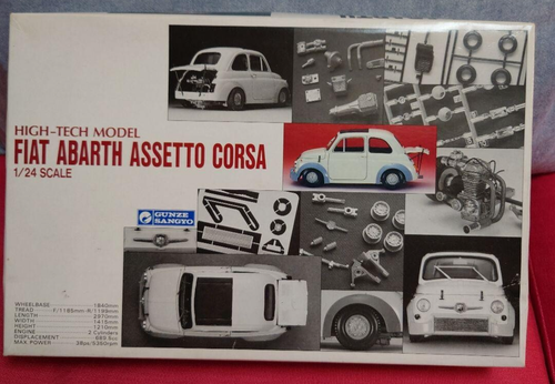 Gunze Sangyo 1/24 FIAT ABARTH ASSETTO CORSA Model Kit High-Tech Series ...
