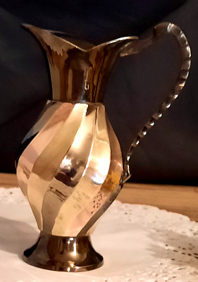 Commodore Solid Brass Collection 6" Pitcher Ewer Gold Copper Brass ...