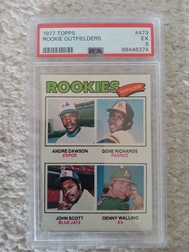 1977 TOPPS #473 ANDRE DAWSON ROOKIE CARD HALL OF FAME EXPOS GRADED BY ...