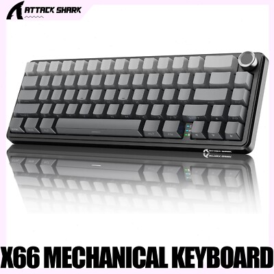 ATTACK SHARK X66 Wireless Mechanical Keyboard with Side Printed PBT ...