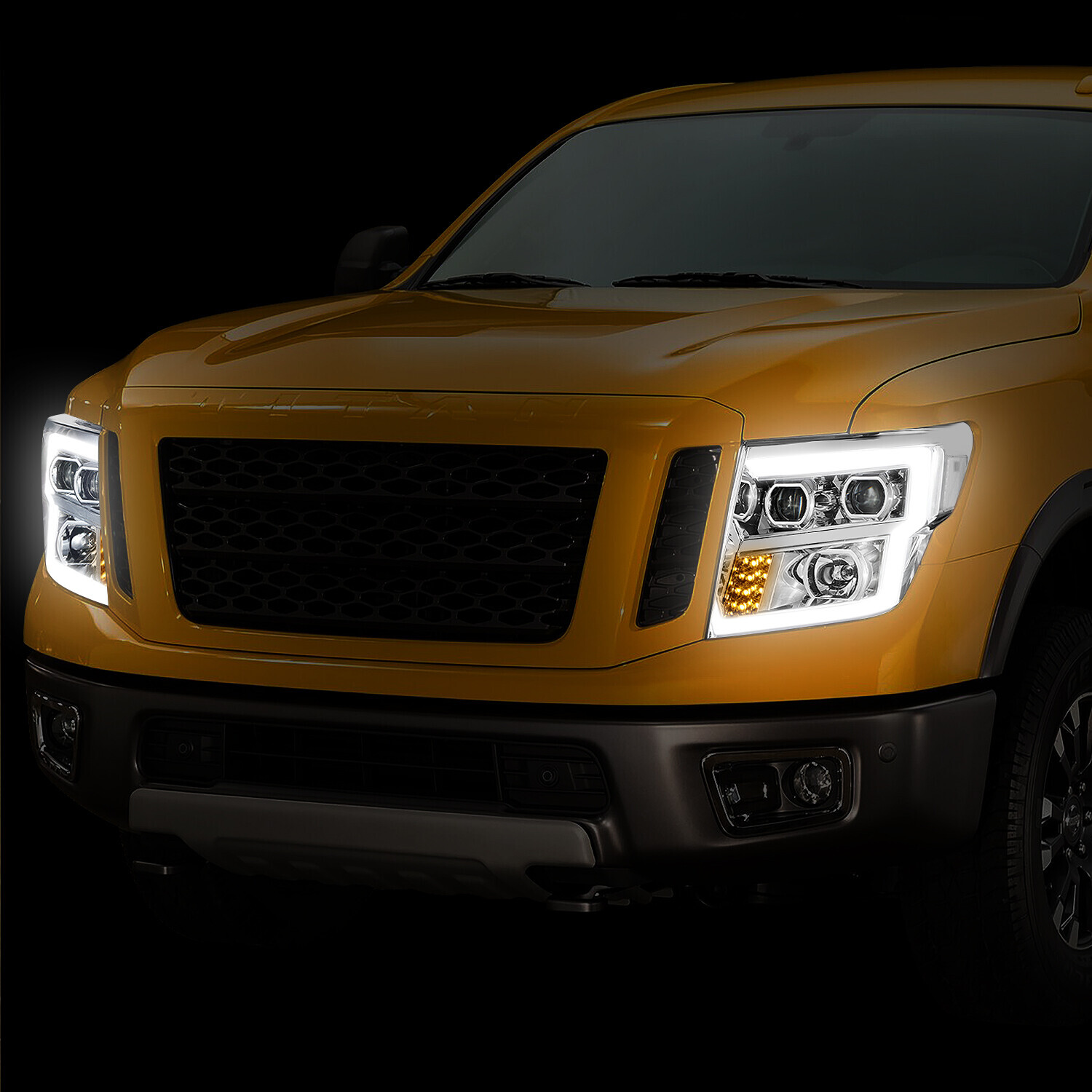 For 2016-2022 Nissan Titan XD LED DRL/ Signal Projector Headlight Lamps ...