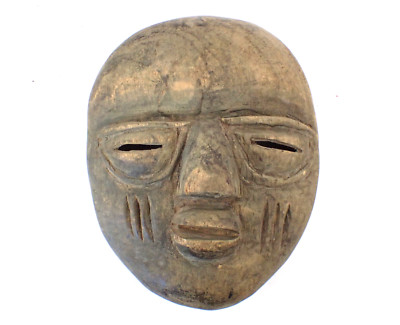 Antique West African Nigerian Small Round Moon Face Mask w/Facial ...