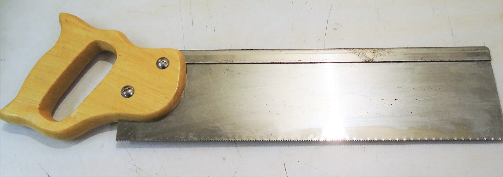 Buck Bros. Miter 14" Back Saw Carved Wheat Wood Handle | eBay