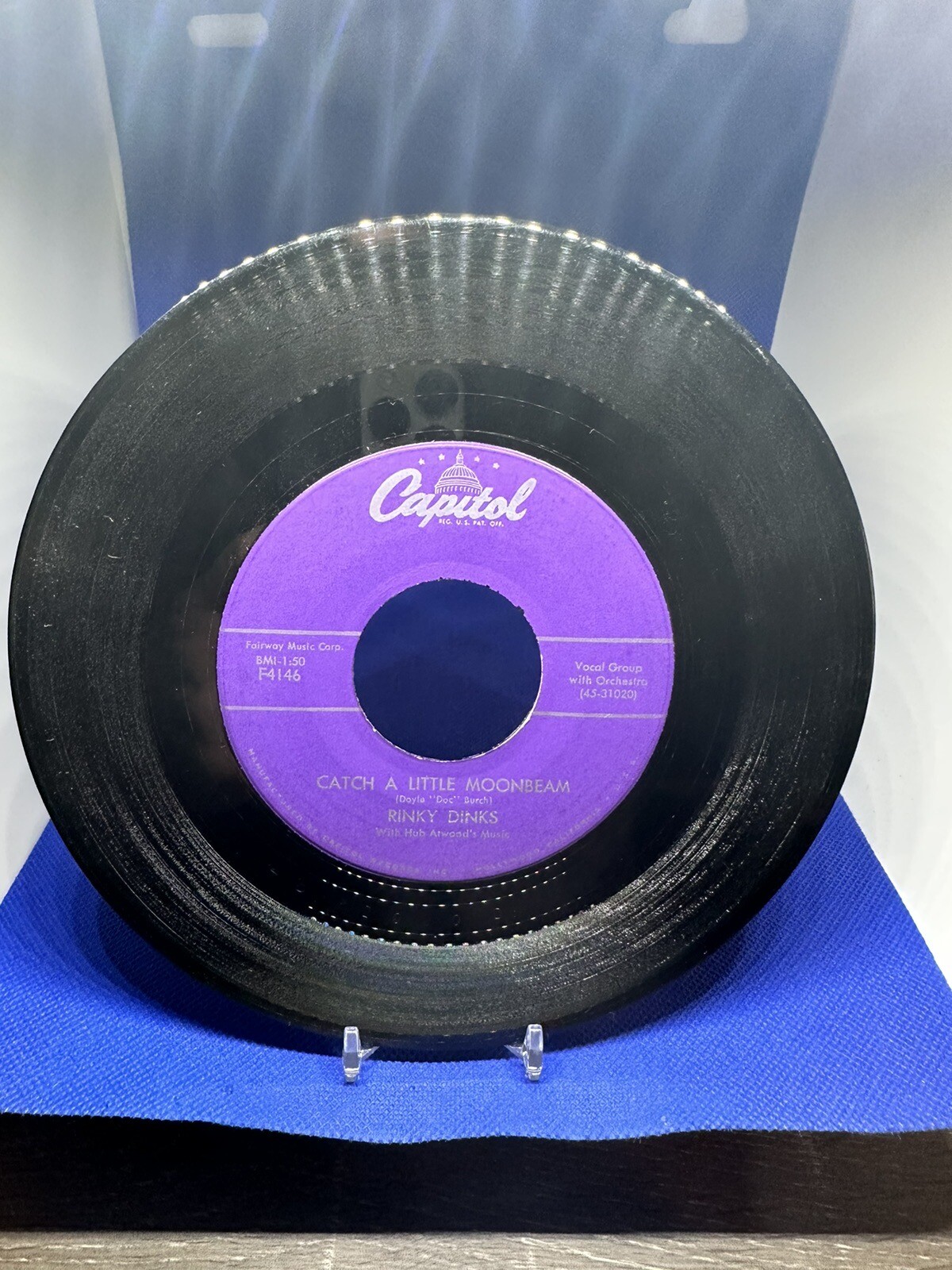 Rinky Dinks 45rpm Vinyl Capitol Records Catch a little Moonbeam Choo ...