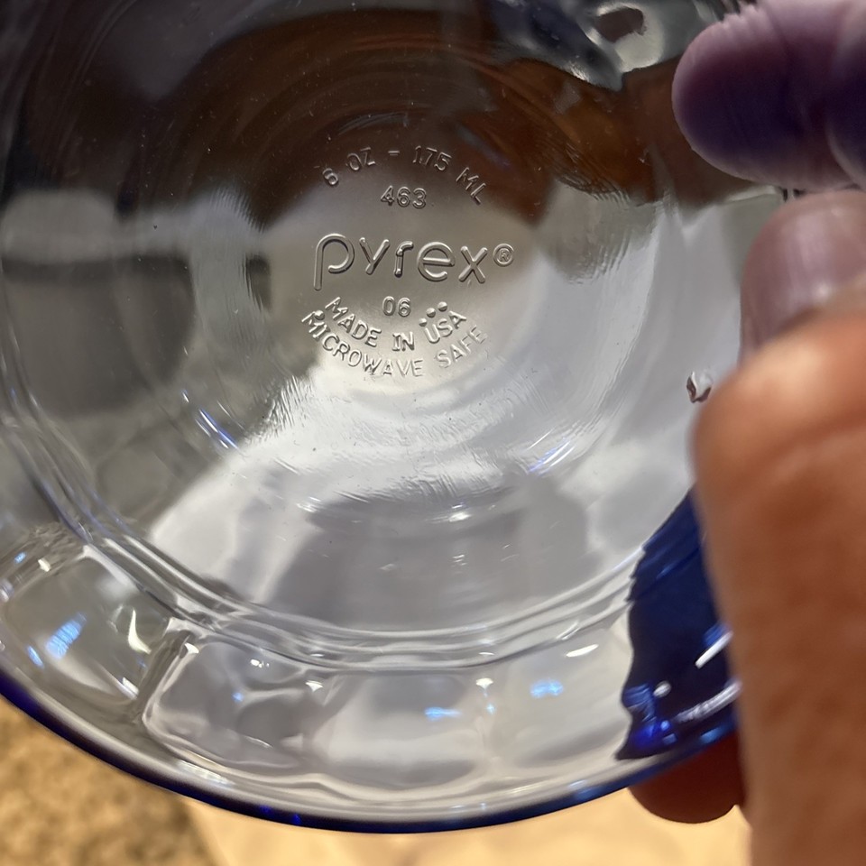 Set of 4 Vintage 6 oz Pyrex Cobalt Blue Desert Dish Custard Cups ...