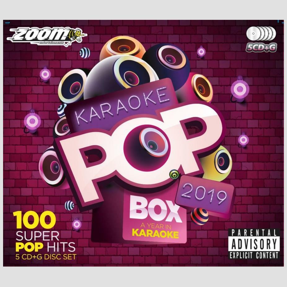 Zoom Pop Box Hits Of 2019, 100 Chart Hits 5 CD+G Disc Set | eBay UK