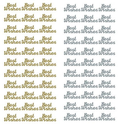 33 Best Wishes Stickers Gold Silver Peel Off Handmade Card scrapbook ...