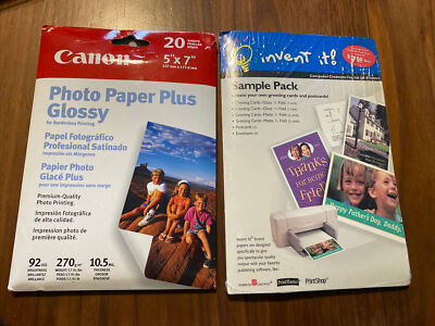 Canon Photo Paper Plus Glossy, 5x7 Inch, 20 Sheets, Plus FREE Sample ...
