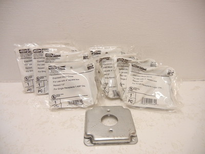 LOT OF 9 HUBBELL 801C NEW SINGLE RECEPTACLE EXPOSED WORK COVERS 801C | eBay