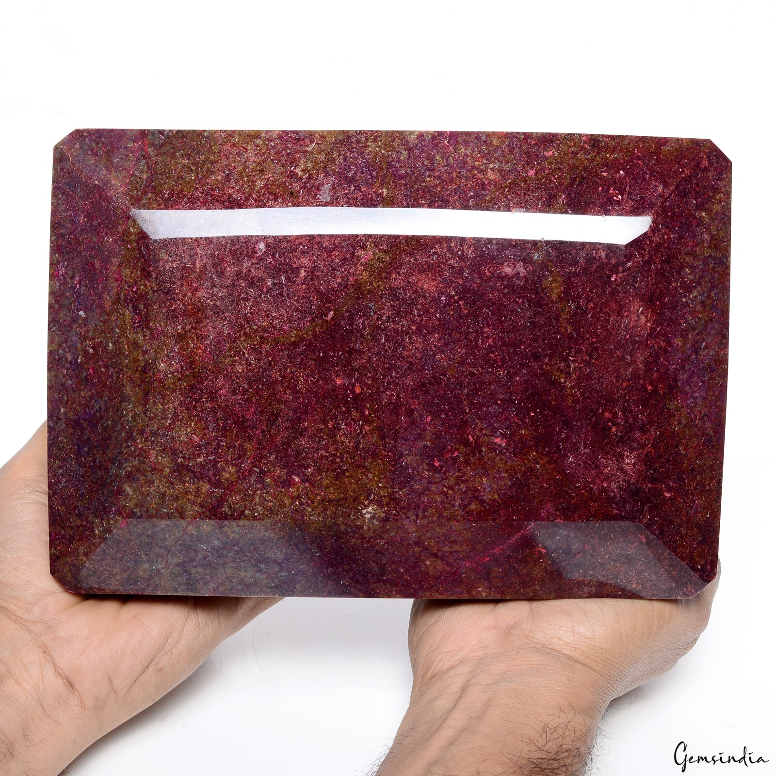 Biggest 8.8Kg Natural Red Ruby Octagon Cut Earth mined Collector's Rare ...