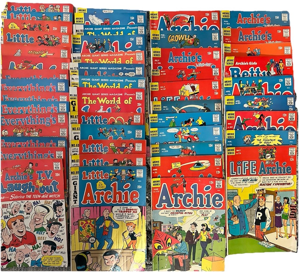 Archie's Comics VINTAGE $.12 $.15 $.25 Lot Of 48 Life With Archie | eBay