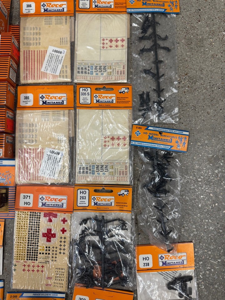 HUGE Lot Roco MiniTanks Trucks Models HO Scale Hobby Tanks Mini VINTAGE ...