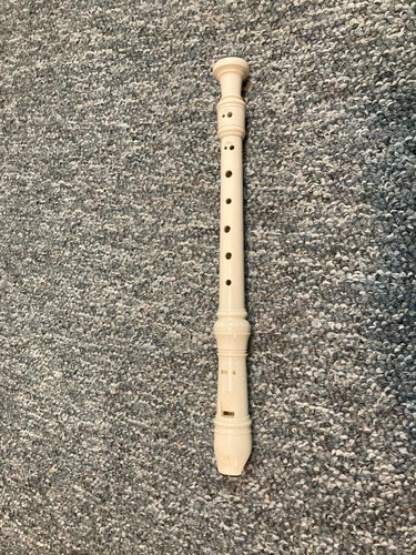 Vintage YAMAHA Soft-Cream Soprano Recorder 3-Piece 8-Hole Flute-Baroque ...