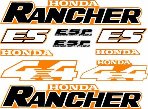 Honda Rancher 350 ES 4x4 2000 2001 2002 2003 OEM Decal Graphics Marks ...