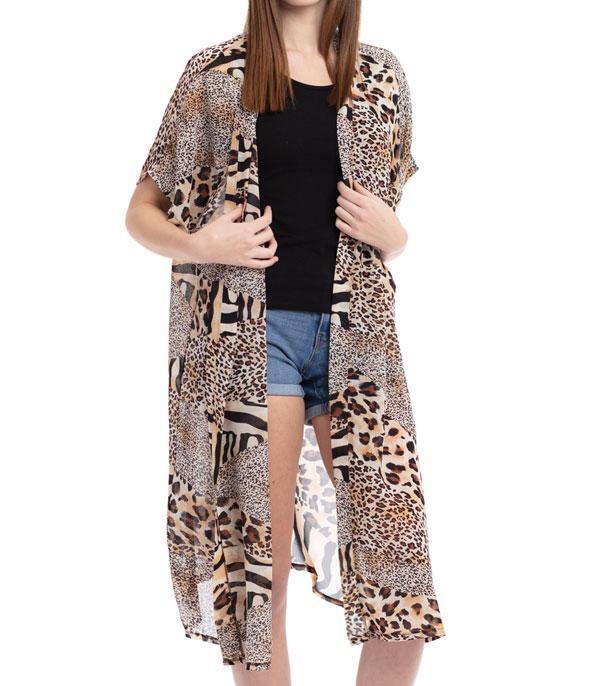 CLEARANCE - Mixed Animal Print Duster - One Size (Reg. $24.95) | eBay