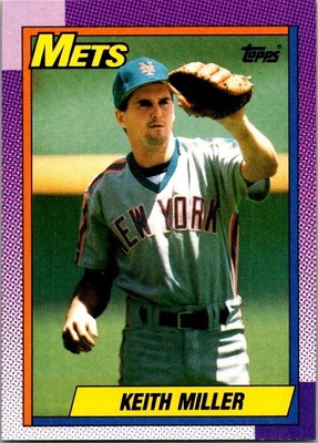 Keith Miller Mets Topps Baseball Trading Card Number 58 From Season ...