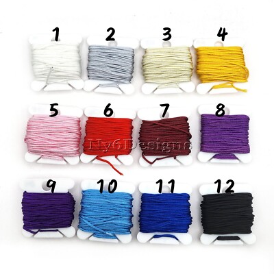 1.0MM Nylon Cord Satin String Chinese Knotting Leather Sew Rope Roll ...