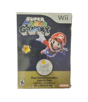 Wii Super Mario Galaxy Commemorative Launch Coin Sealed! Unopened ...