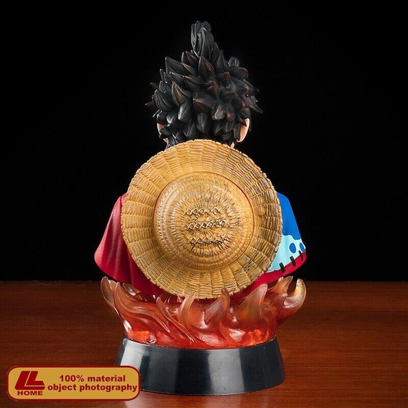 Anime OP GK Kimono Monkey D Luffy Head Bust PVC Action Figure Statue ...