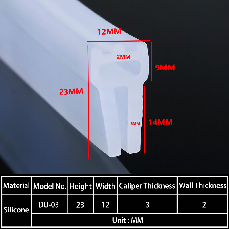 U-Type Silicone Rubber Sealing Strip Edging Trim Oven Seal Heat ...