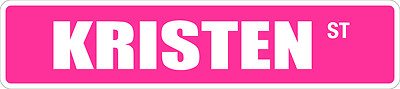 *Aluminum* Kristen 4" x 18" Metal Novelty Street Sign SS 2233 | eBay