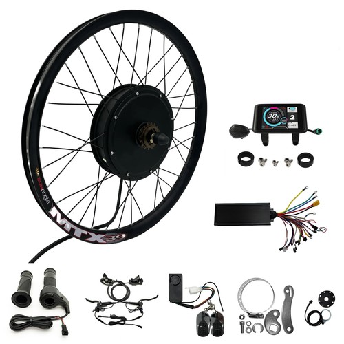 72V 3000W Mountain Electric Bike Rear Hub Motor Wheel Conversion Kit 20 ...