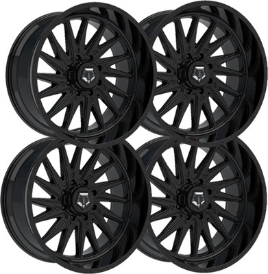 22 TIS 547B GLOSS BLACK WHEELS RIMS 547B-2208319 SET CHEVEROLET GMC ...