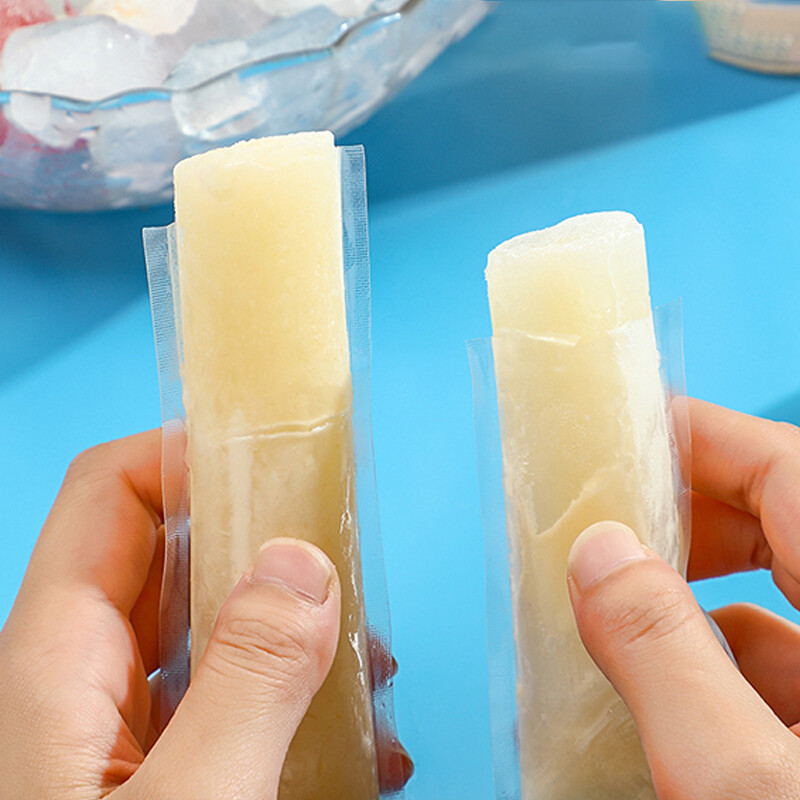 Disposable Ice Popsicle Bags DIY Ice Cream Fruit Juice Smoothies ...