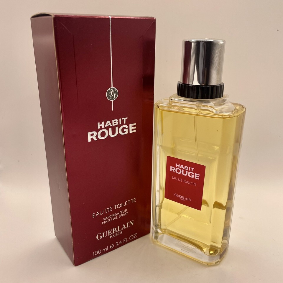 Guerlain HABIT ROUGE EDT Spray 100ml/3.4oz Vintage Discontinued -NEW IN ...