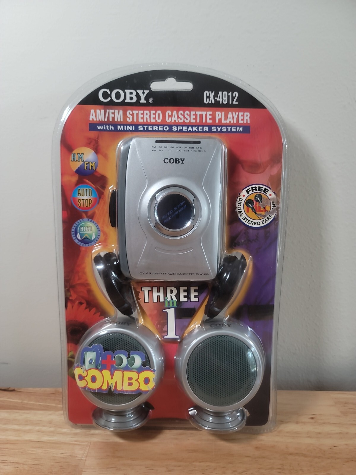 COBY CX-4912 AM/FM STEREO CASSETTE PLAYER WITH MINI SPEAKERS * for sale ...