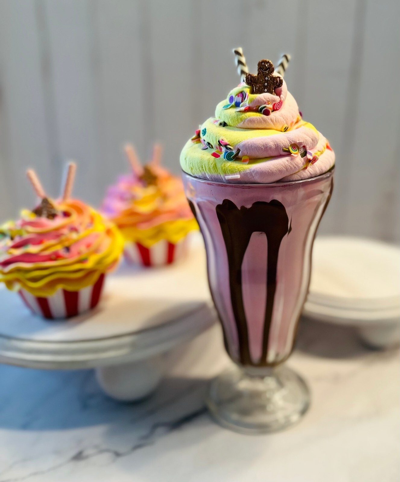 DEZICAKES Fake Milkshake Artificial Food Candy Land Fake Milkshake | eBay