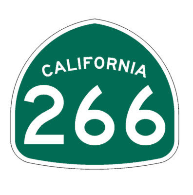 12" california state route 266 highway sign bumper sticker decal usa ...