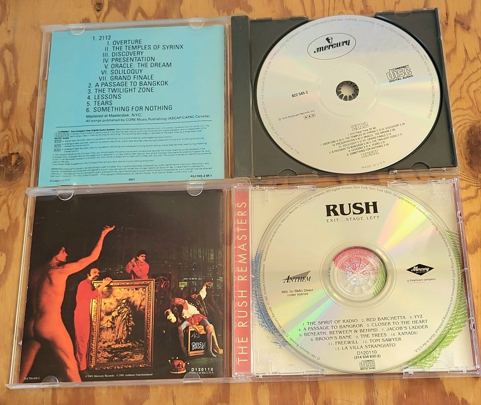 Rush 2 CDs - 2112 Exit Stage Left - Prog Rock | eBay
