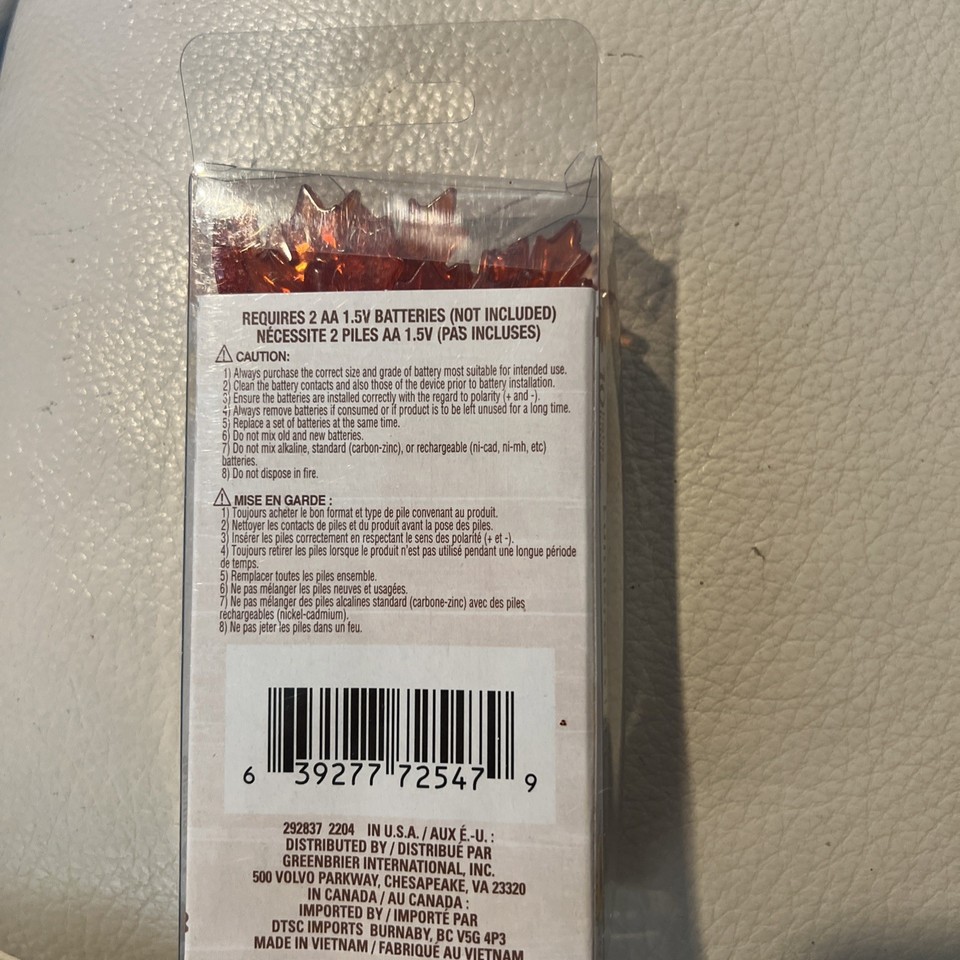 Fall Leaves String Lights battery operated 10 LED 3ft length Indoor | eBay