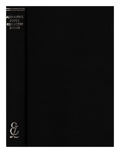 Pope, Alexander (1688-1744) Alexander Pope's Collected poems / edited ...