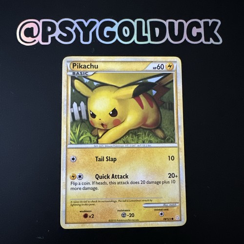 Pokémon Pikachu TCG Heartgold Soulsilver Card 78/123 Regular | eBay