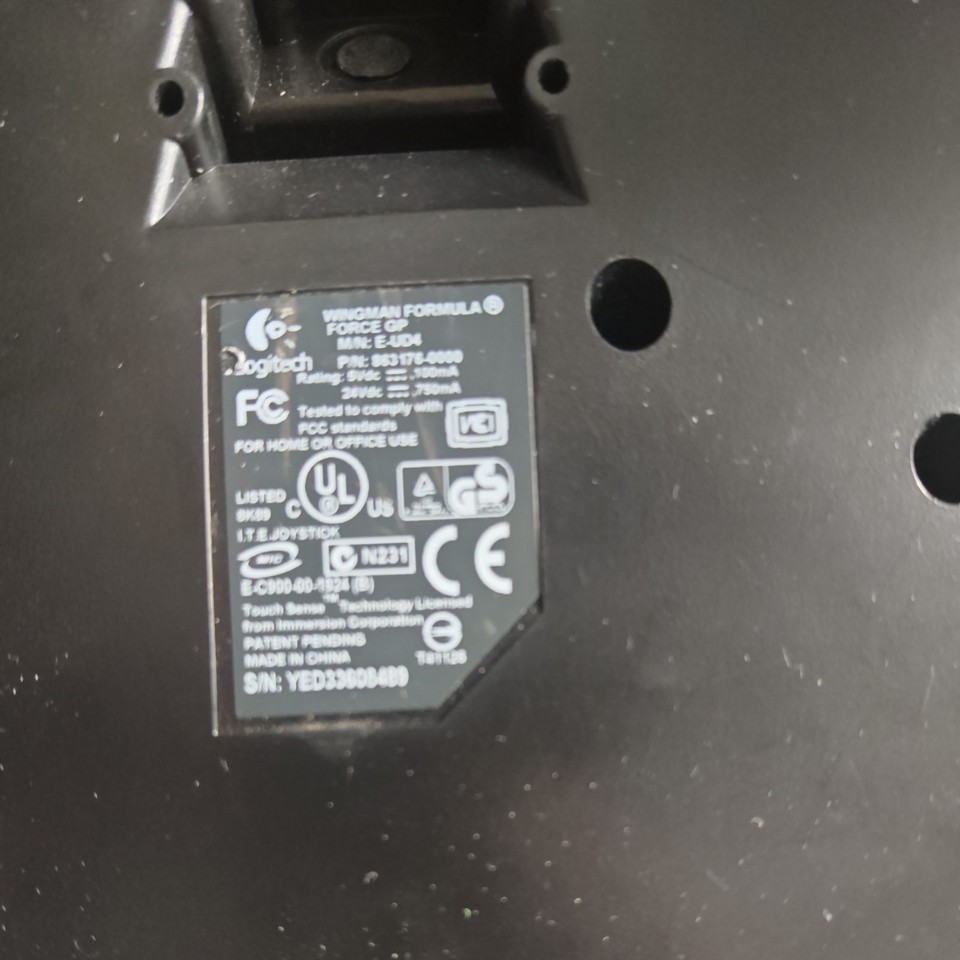 Logitech Wingman Formula Force GP Racing Steering Wheel and Pedals USB ...