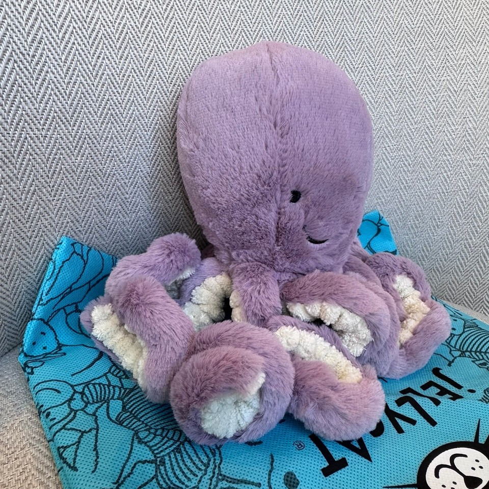 Jellycat 23CM Maya Octopus Plush Super Soft Purple Toy Cuddly Friend ...
