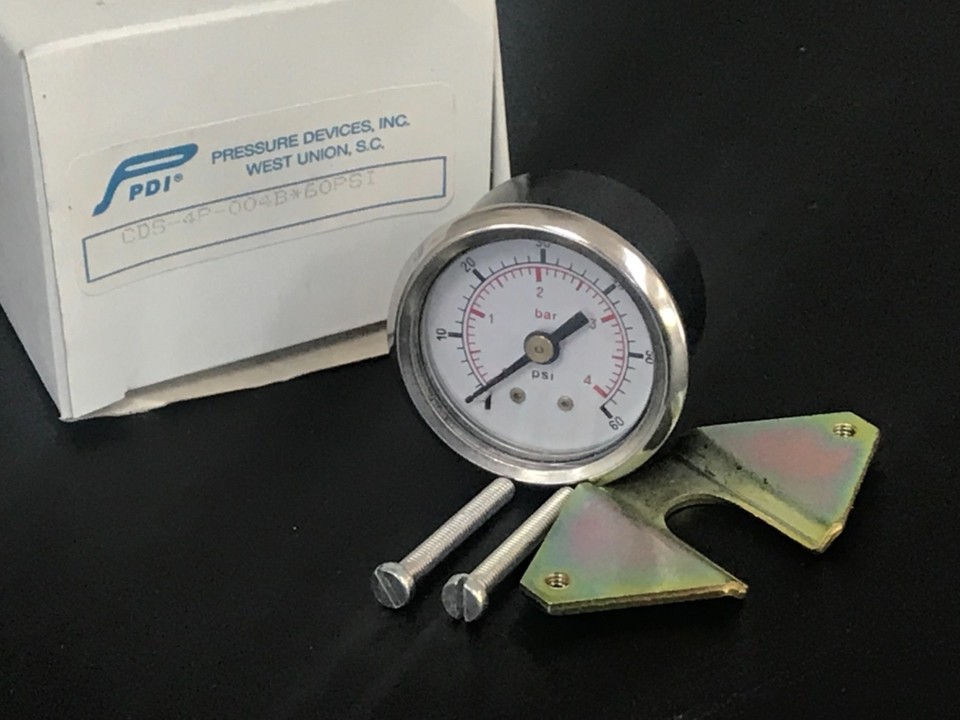 LOT OF 6 NEW PDI PRESSURE DEVICES INC 0-60 PSI PRESSURE GAUGES CDS-4P ...