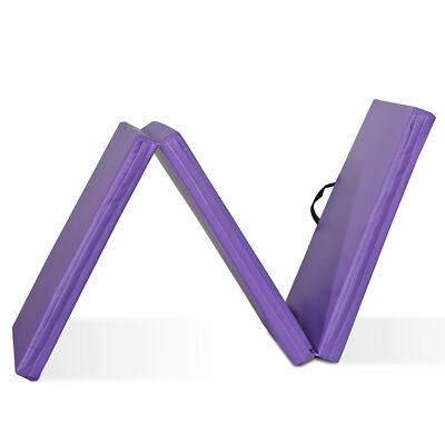 6' Tri Fold Exercise Thick Mat Training Workout Padded Non Slip Yoga ...